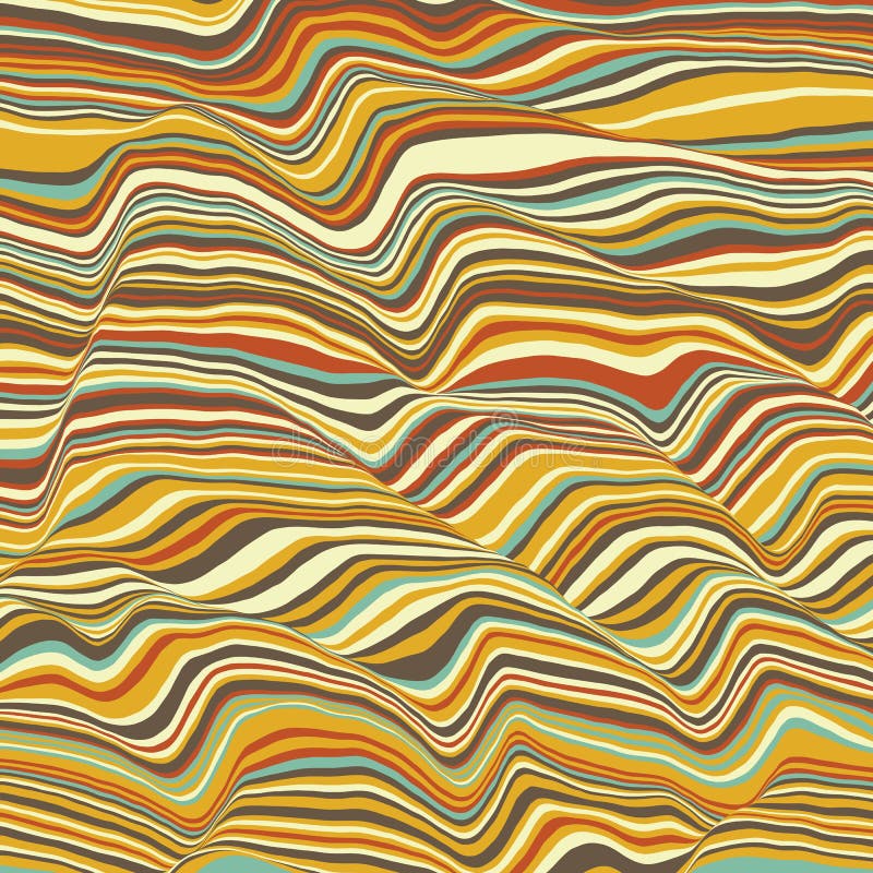 Vector Striped Background. Abstract Color Waves. Sound Wave Oscillation ...