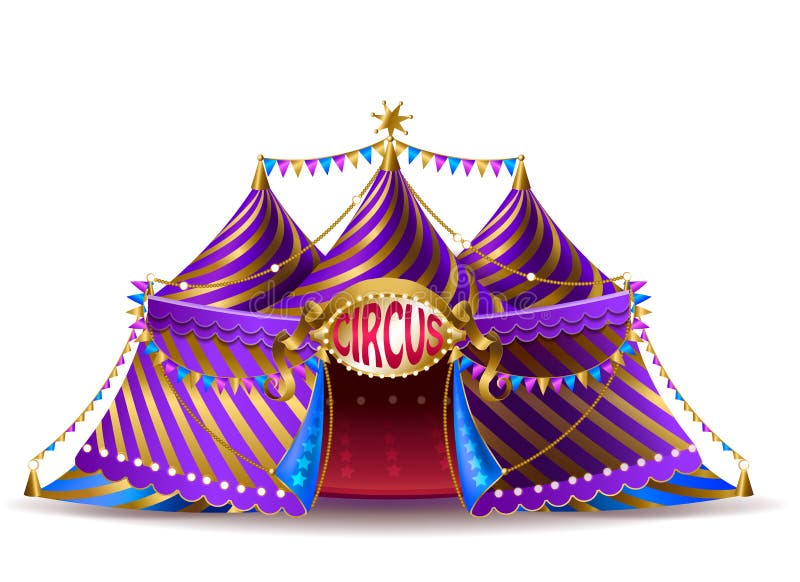 Vintage purple circus stock vector. Illustration of revival - 26049512