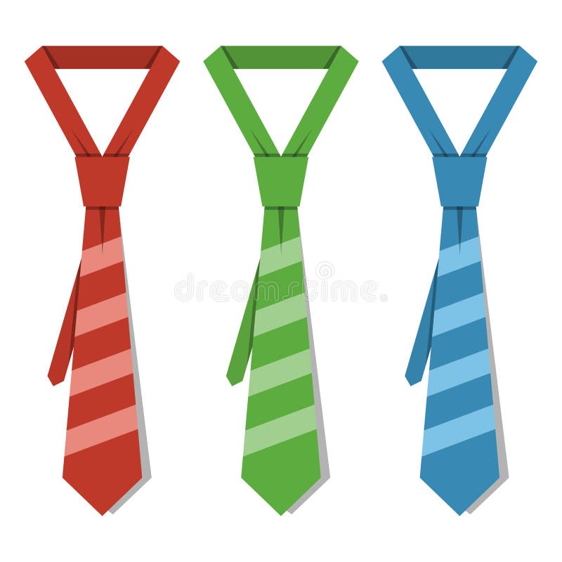 Striped silk ties template stock vector. Illustration of fashionable ...