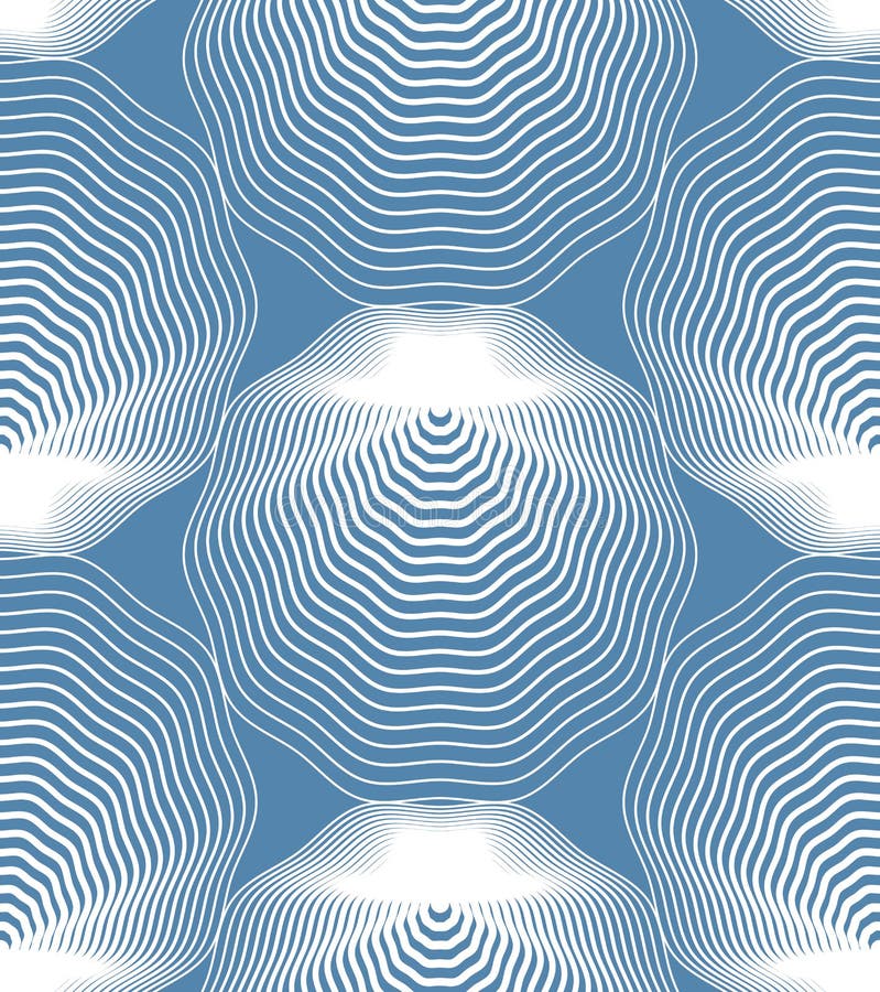 Vector Stripy Endless Pattern, Art Continuous Geometric Background with ...