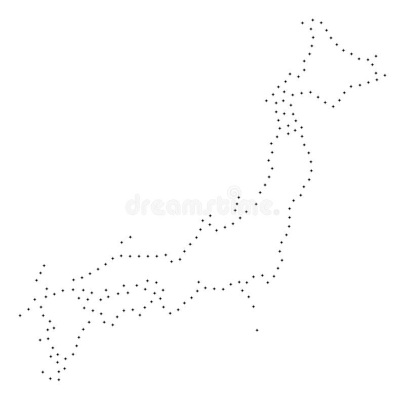 Dot Japan Map stock vector. Illustration of point, japanese - 119443681