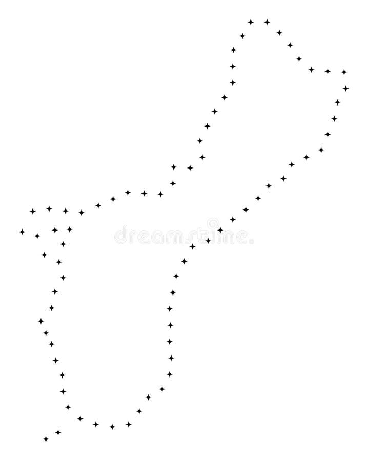 Dotted Stroke Guam Island Map Stock Vector - Illustration of ...