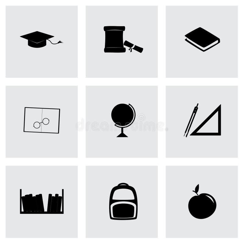 Vector study icon set stock vector. Illustration of globe - 51233002