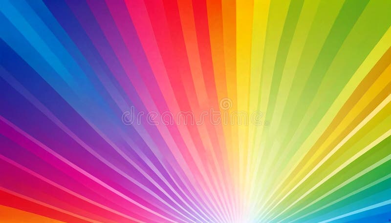 Vector Style Background Image of Gradient Rainbow Rays Stock Illustration - Illustration of cute ...