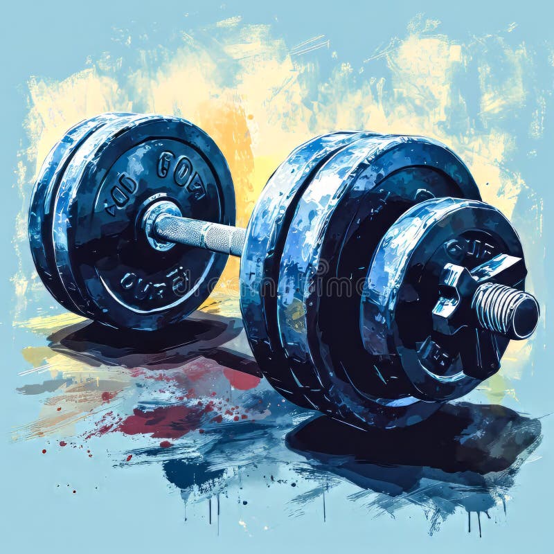 Vector Style Barbells stock illustration. Illustration of generative ...