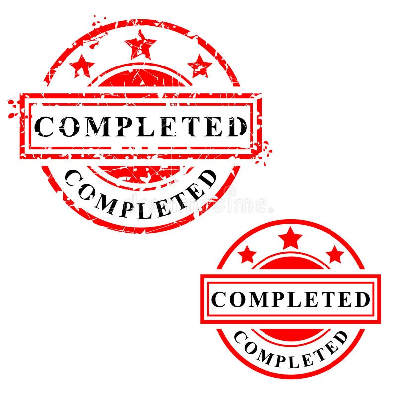 Vector Completed Stamp Stock Illustrations – 735 Vector Completed Stamp ...