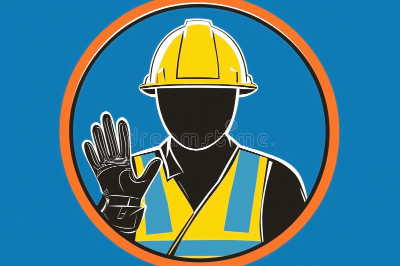 A Vector-style Safety Sign Indicating the Mandatory Use of Protective ...