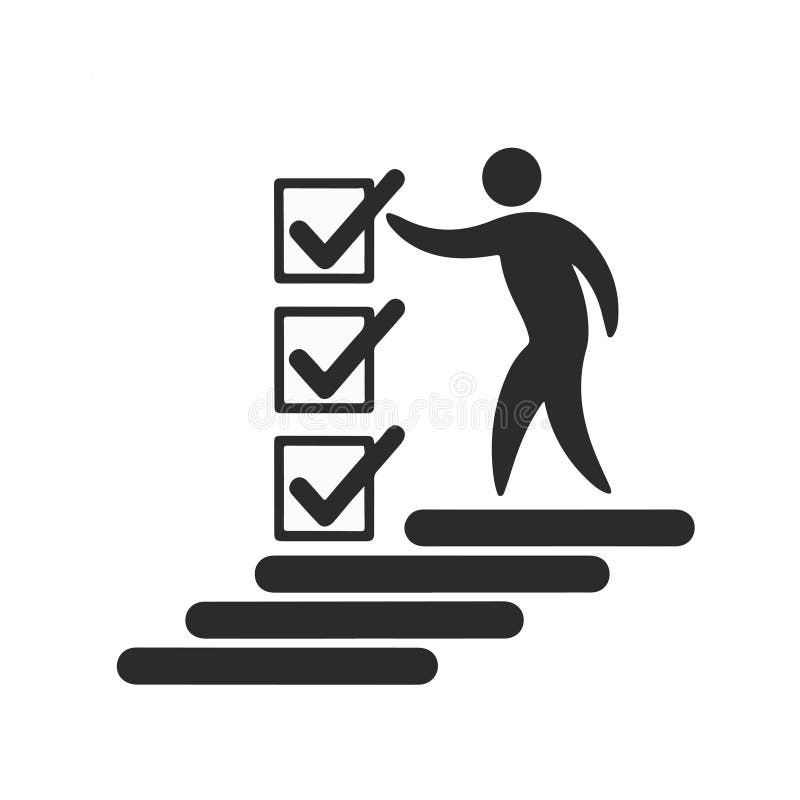 A Vector Style Silhouette of a Check List Icon Stock Vector ...