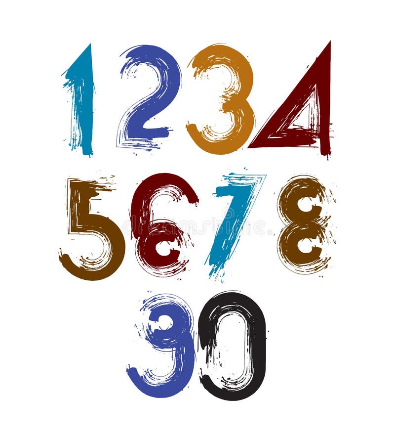 Smear Numerals Stock Illustrations – 15 Smear Numerals Stock ...