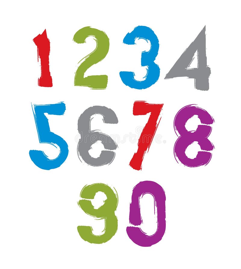 Smear Numerals Stock Illustrations – 15 Smear Numerals Stock ...