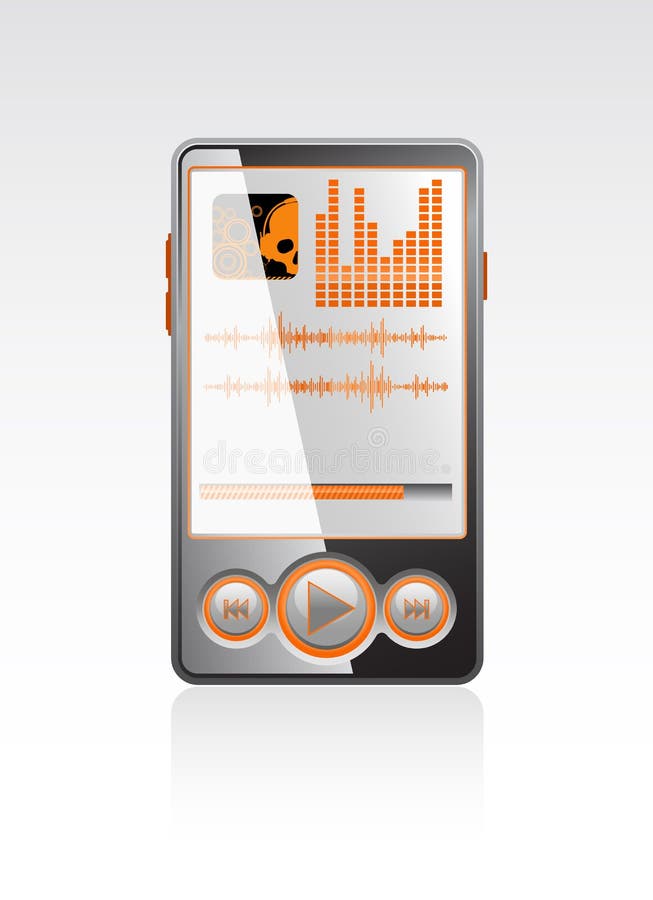 Mp3 player red stock vector. Illustration of keypad, display - 3004677