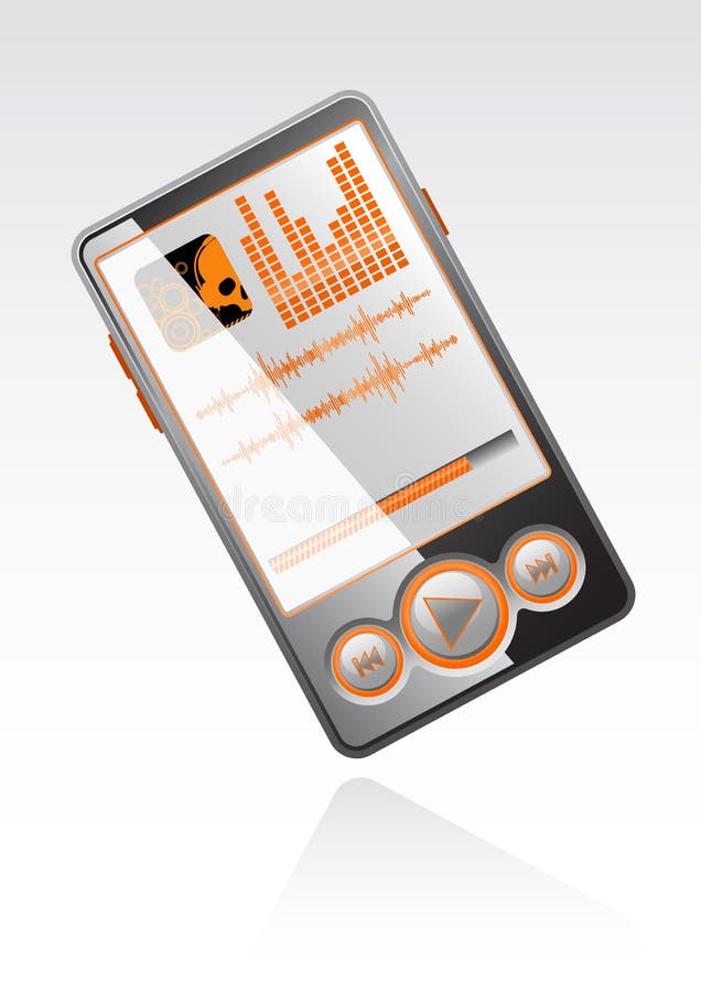 Vector Stylish Player With Orange Interface Picture. Image: 5766102
