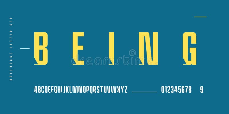 Vector Stylish Sans Serif Font, Uppercase Letter Set, Alphabet ...