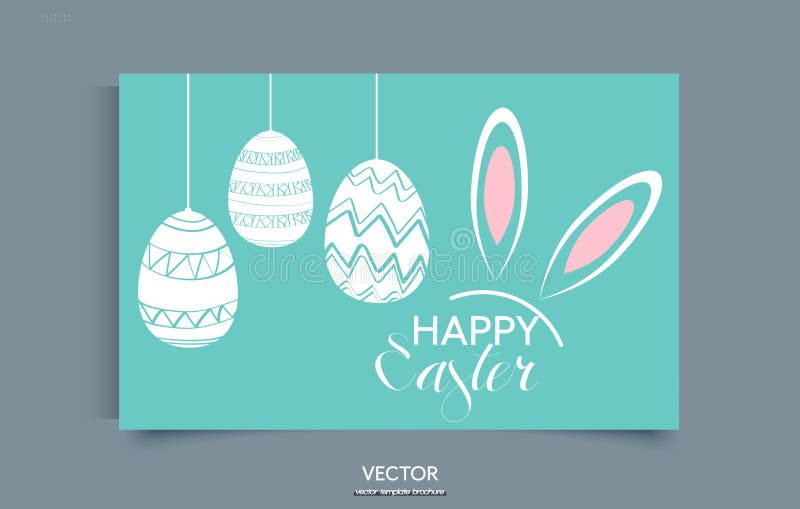 Vector Stylization of Easter Eggs and Text Happy Easter Stock Vector ...