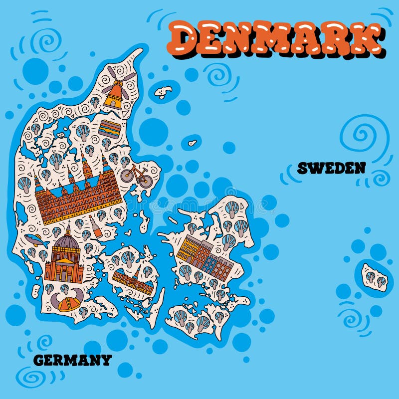 01Denmark stock illustration. Illustration of geography - 182106215