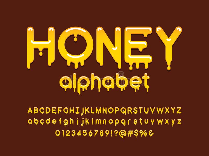 Melted font stock vector. Illustration of cute, word - 147589028