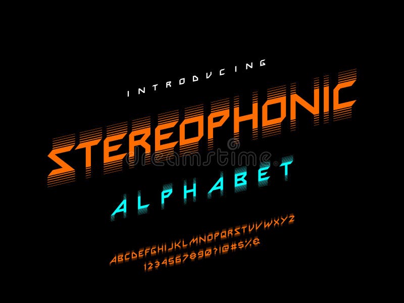 Equalizer font stock vector. Illustration of text, modern - 266282412