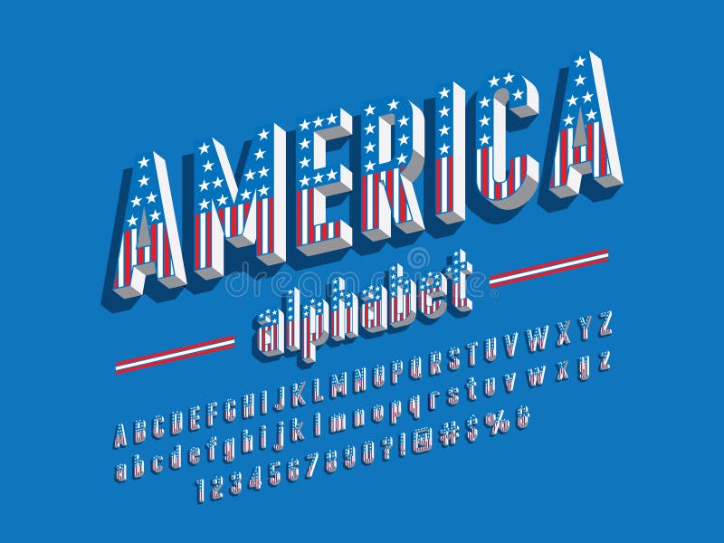 America font stock vector. Illustration of america, poster - 223986903