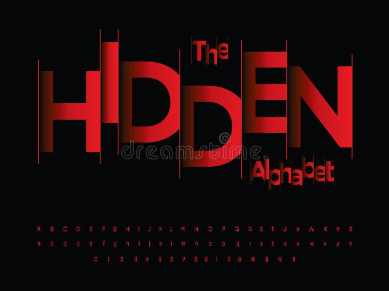 Hidden font stock vector. Illustration of gradient, decoration - 144092450