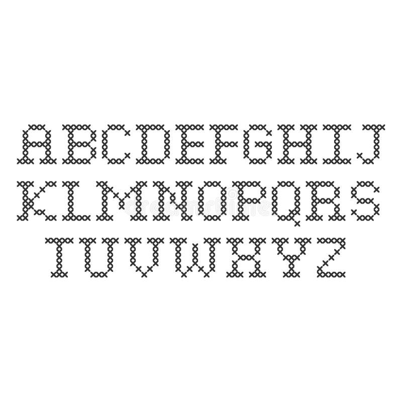 Vector of Stylized Modern Font and Alphabet Stock Illustration ...