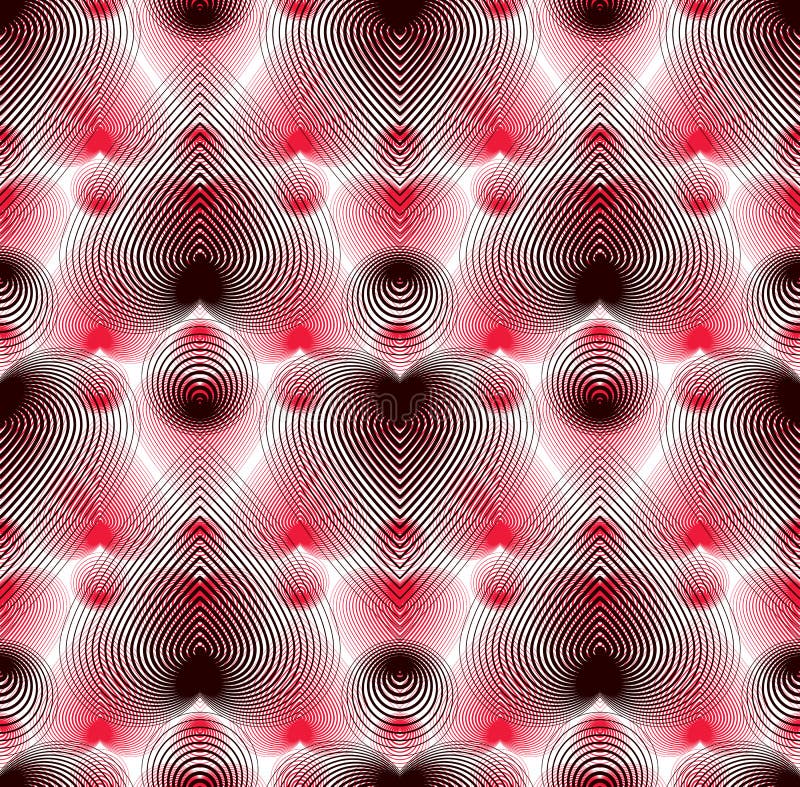 Vector Stylized Seamless Backdrop, Romantic Theme. Graphic Strip Stock ...