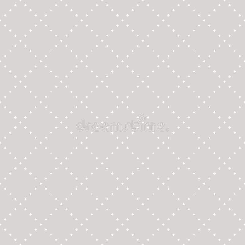 Vector Subtle Pattern with Tiny Star Shapes in Square Grid. White and ...