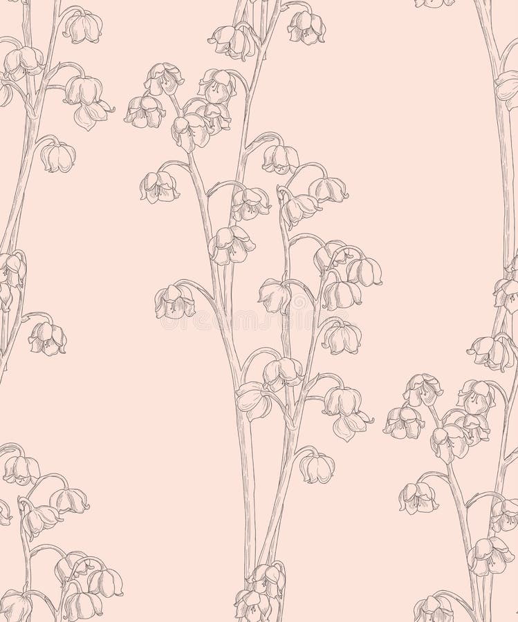 Vector Subtle Seamless Pattern with Drawn Florals Stock Vector ...