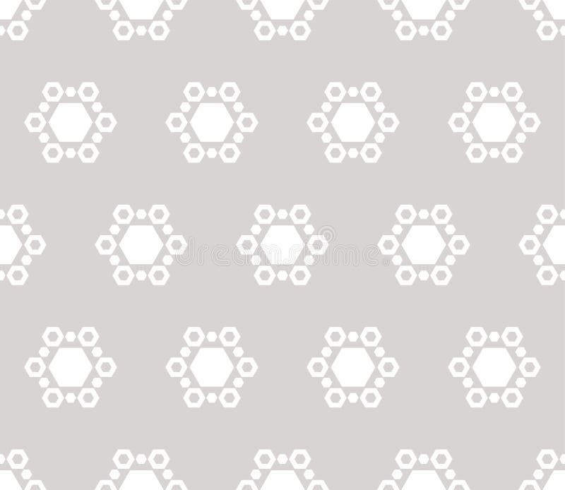 Vector Subtle Winter Seamless Pattern with Gray Snowflakes on White ...