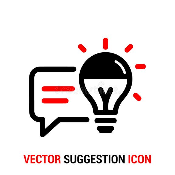 Vector Suggestion Icon Concept Stock Vector - Illustration of lightbulb ...