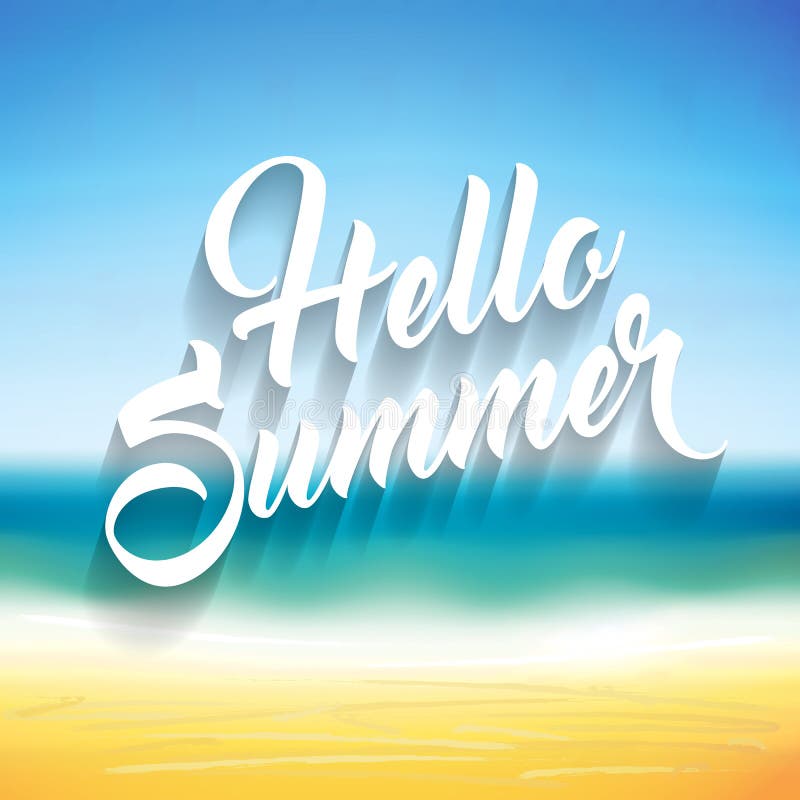 Vector Summer Background. Hello Summer Vector Illustration Stock Vector ...