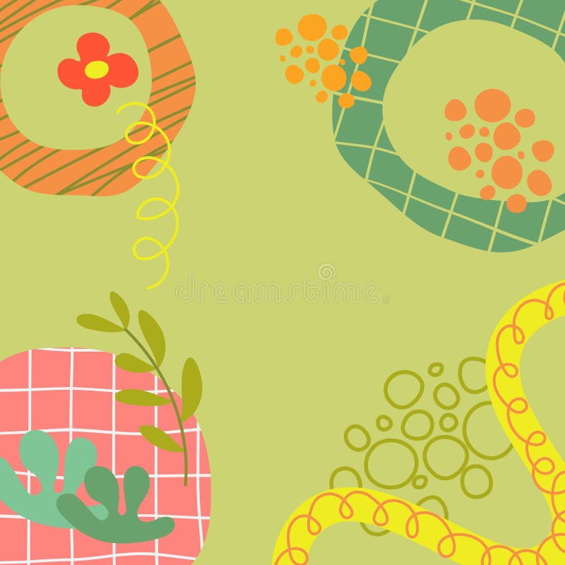 Vector Summer Banner Template with Space for Text Post Template for ...