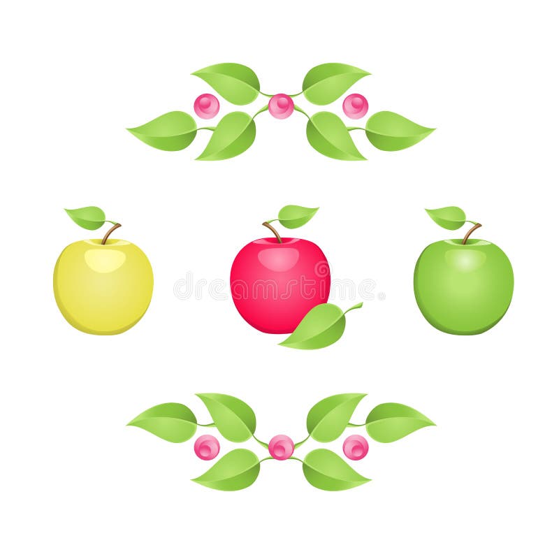 Classic Red Apple Design Stock Illustrations – 257 Classic Red Apple ...