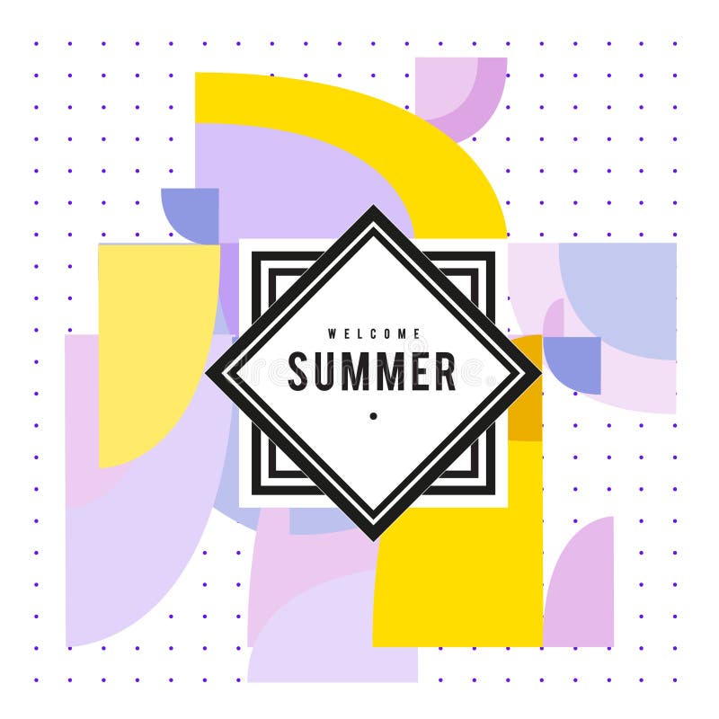 Vector Summer Geometric Pattern Banner Stock Illustration ...