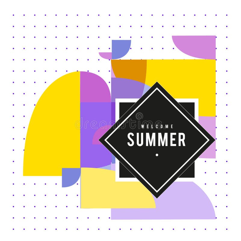 Vector Summer Geometric Pattern Banner Stock Illustration ...