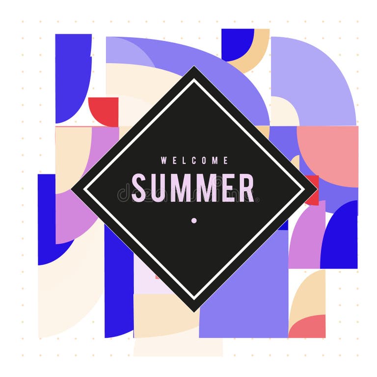 Vector Summer Geometric Pattern Banner Stock Illustration ...