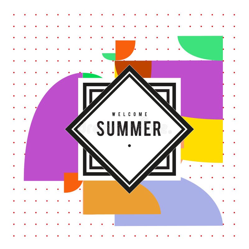 Vector Summer Geometric Pattern Banner Stock Illustration ...