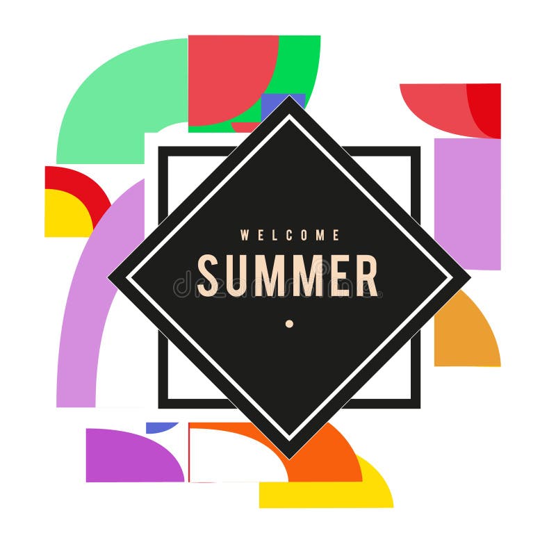 Vector Summer Geometric Pattern Banner Stock Illustration ...