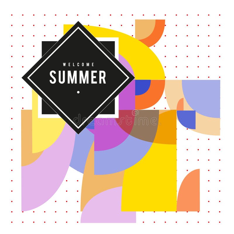 Vector Summer Geometric Pattern Banner Stock Illustration ...