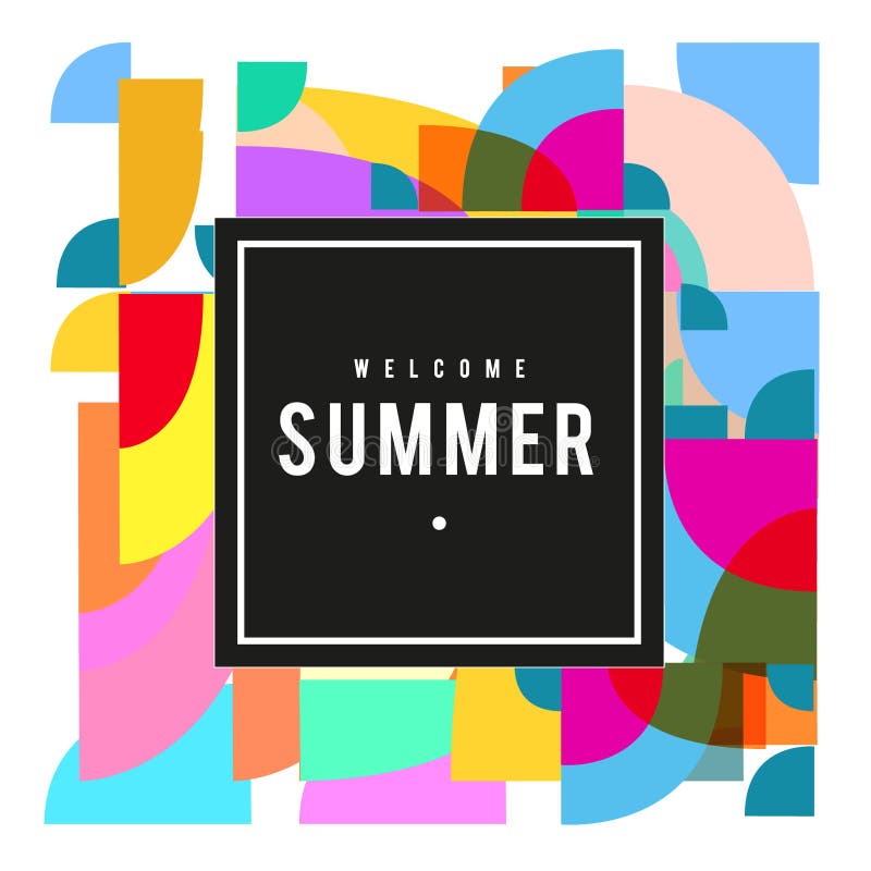 Vector Summer Geometric Pattern Banner Stock Illustration ...