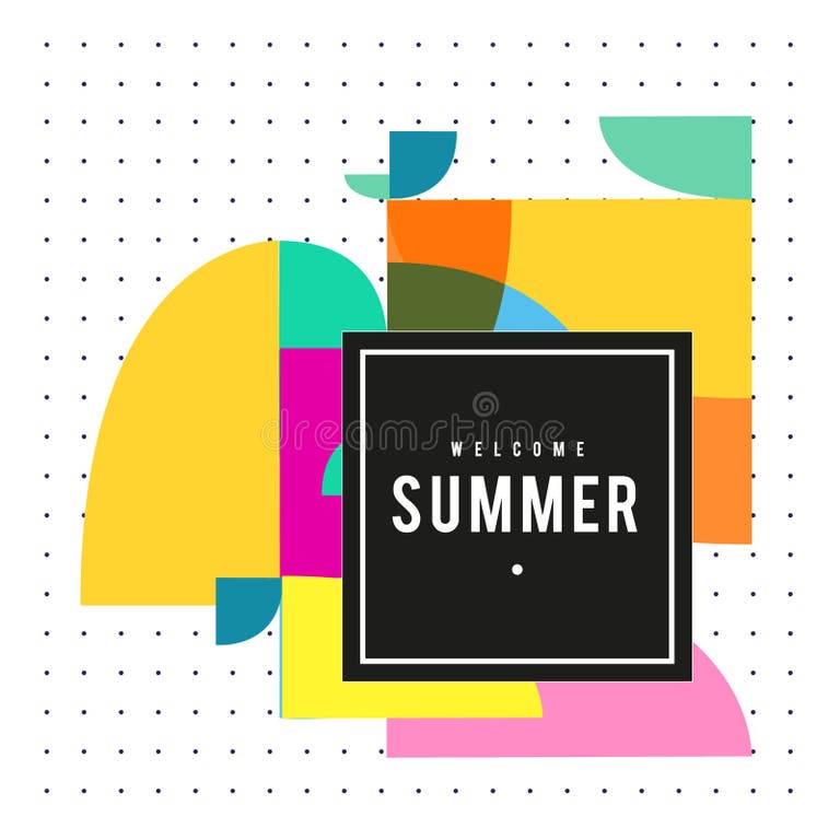 Vector Summer Geometric Pattern Banner Stock Illustration ...