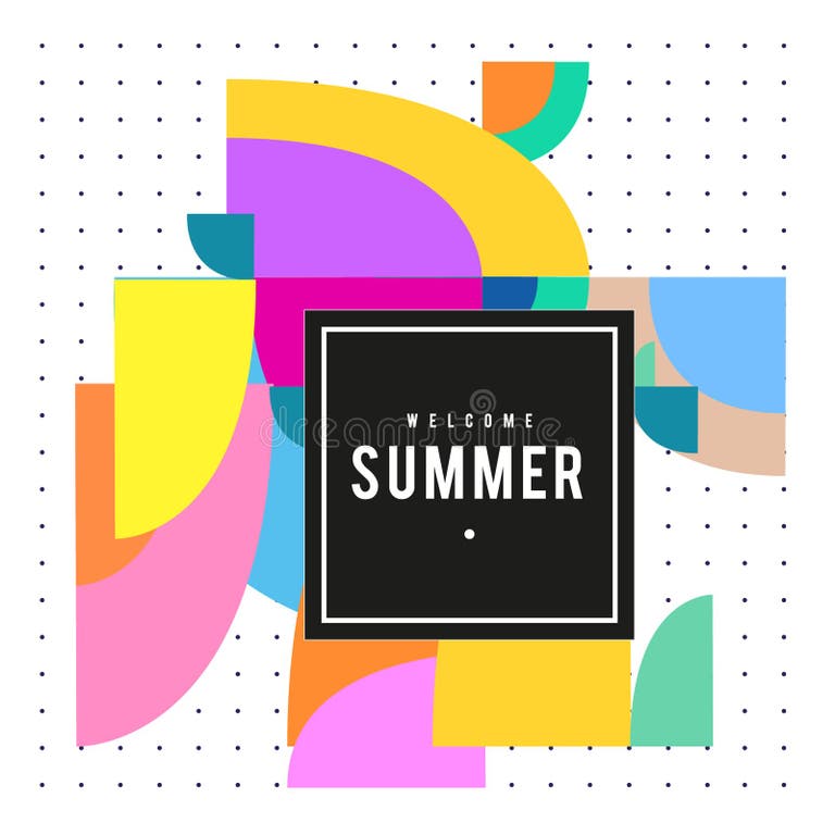 Vector Summer Geometric Pattern Banner Stock Illustration ...
