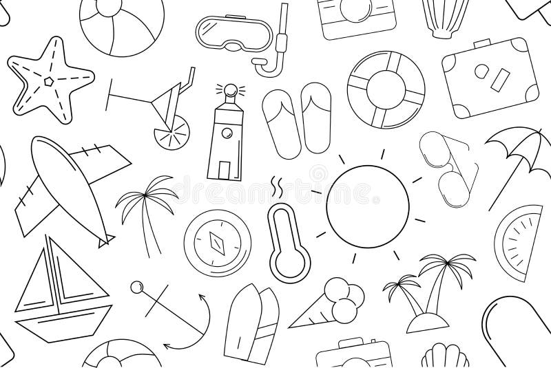 Vector Summer Drink Pattern. Summer Drink Seamless Background Stock ... Vector Summer Drink Pattern. Summer Drink Seamless Background Stock ...
