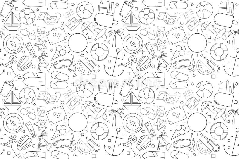 Vector Summer Drink Pattern. Summer Drink Seamless Background Stock ... Vector Summer Drink Pattern. Summer Drink Seamless Background Stock ...