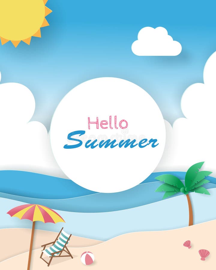 Vector of Summer Poster, Banner Summer Travel Stock Vector - Illustration of holiday, vacation ...