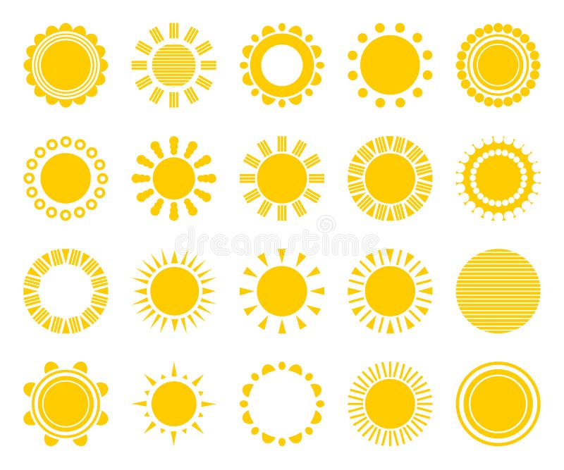 Sunlight Symbols Stock Illustrations – 4,877 Sunlight Symbols Stock ...