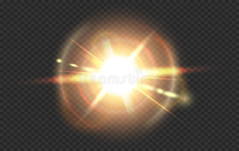 Vector Sun Lens Flare. Glow Translucent Sunlight Special Lens Flare ...