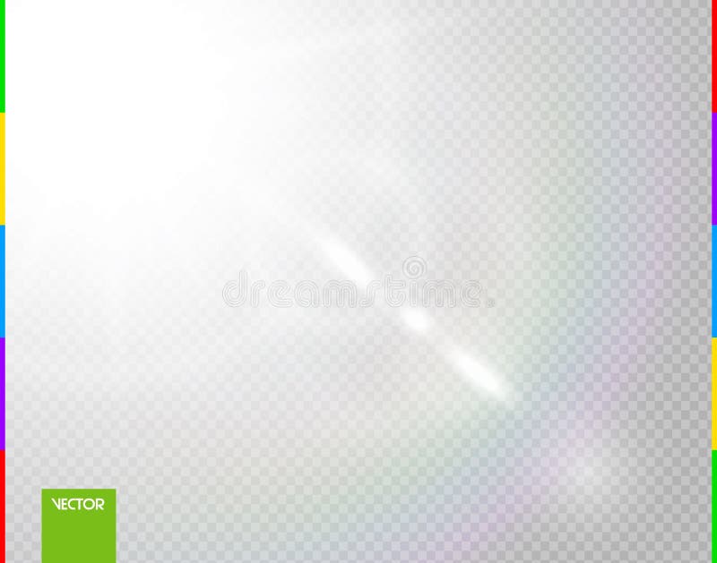 Vector Sun Light Rays Special Effect. Glow Transparent Sunlight Lens ...