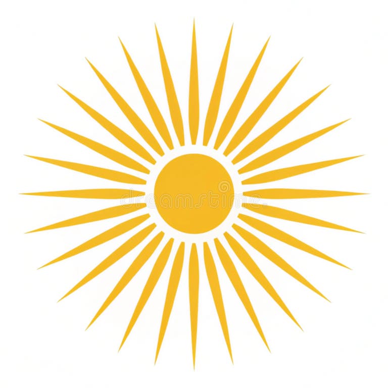 Vector Sun Rays Symbol on Transparent Background Stock Illustration ...