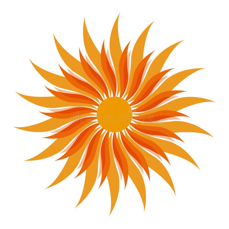 Sun shape stock vector. Illustration of sunset, warm - 87474900