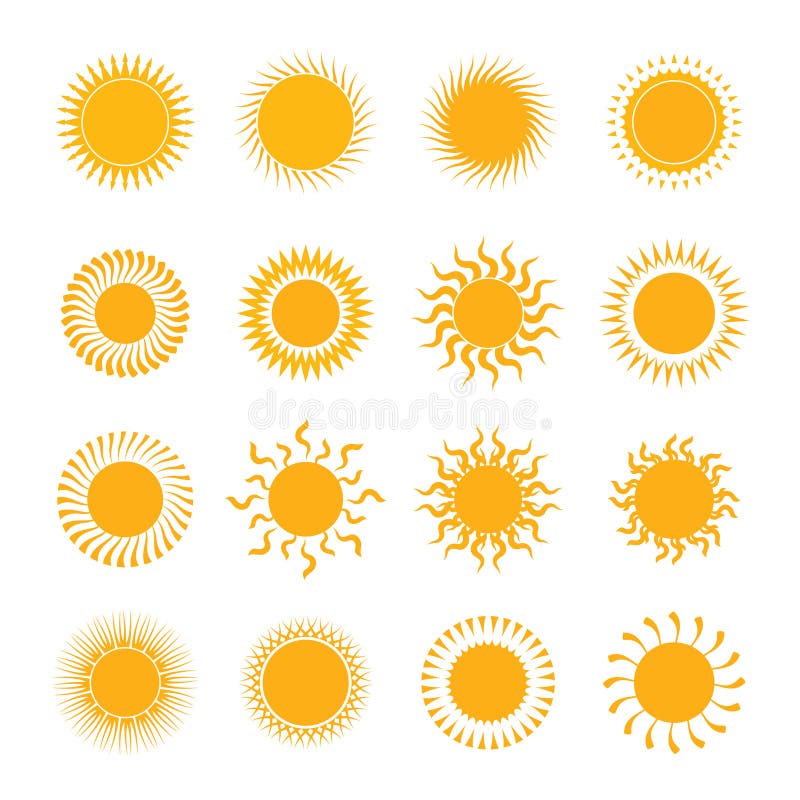 Vector sun symbol stock illustration. Illustration of nature - 51349463
